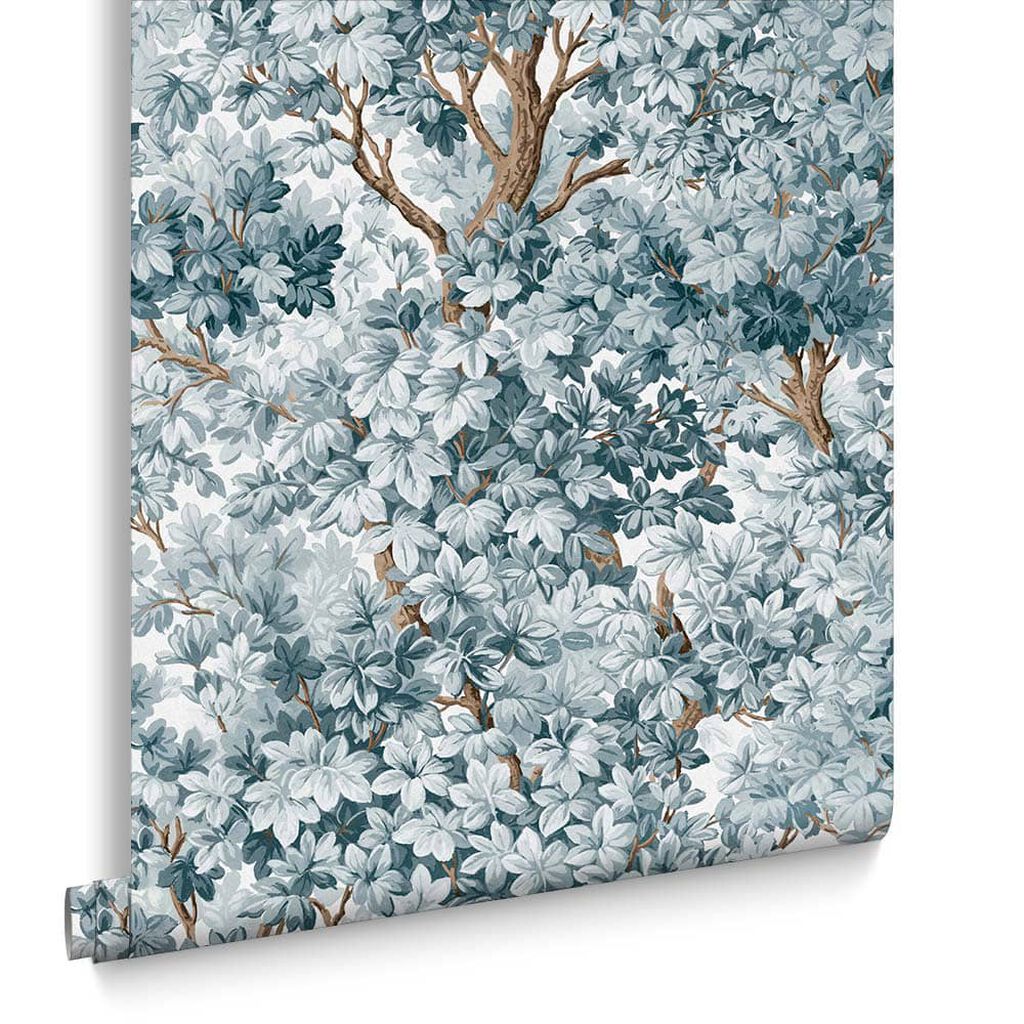 Coppice Wallpaper - Blue – Lionheart Wallpaper