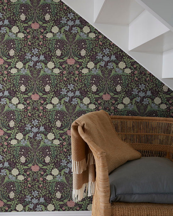 Froso Wallpaper - Plum – Lionheart Wallpaper