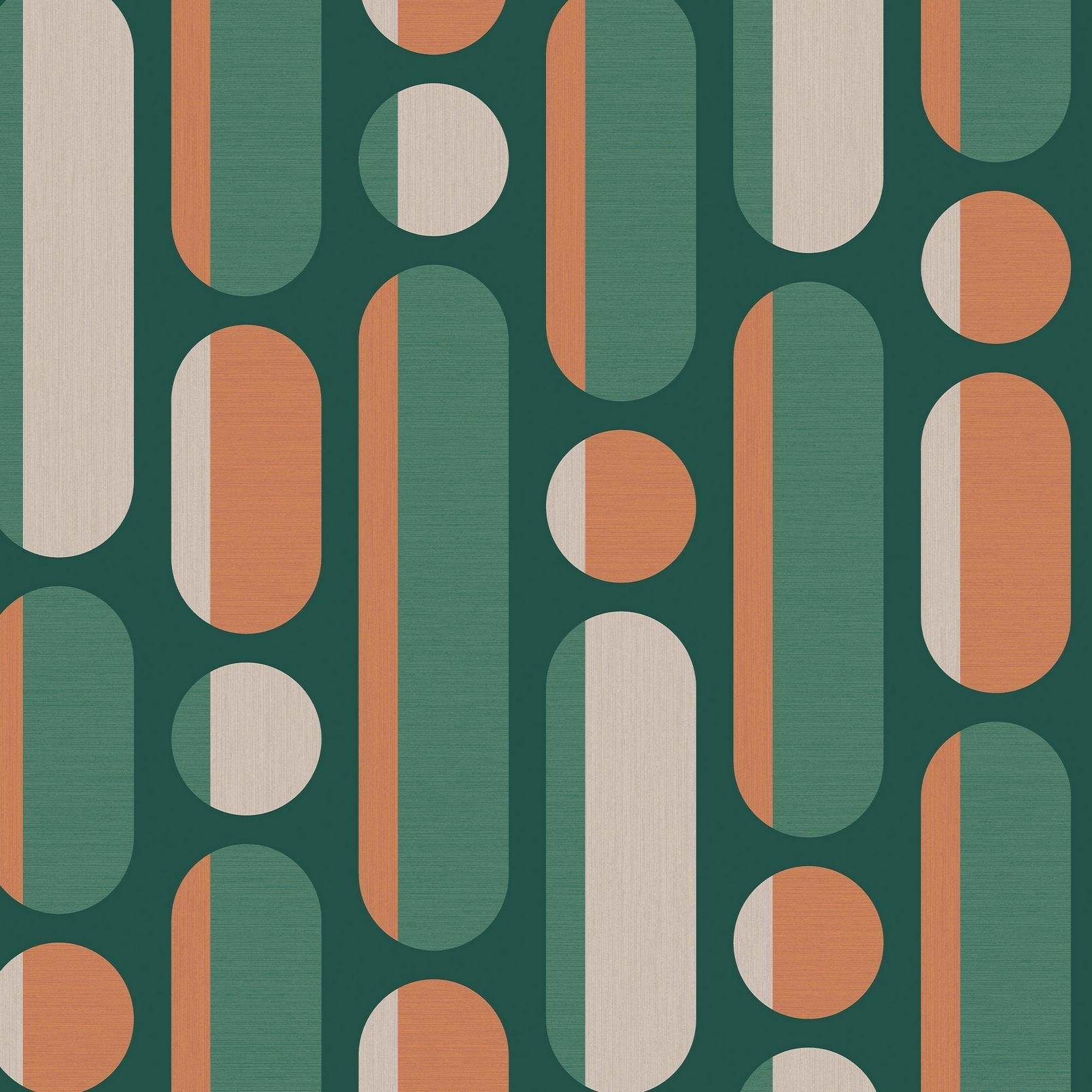 Morse Wallpaper - Bottle Green Rust – Lionheart Wallpaper