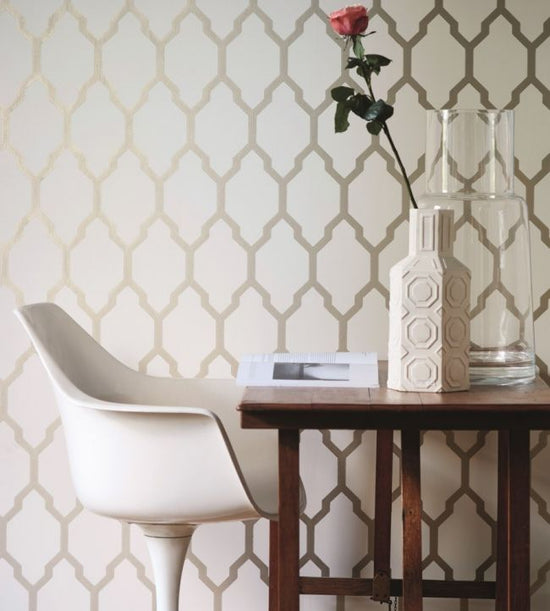 Tessella Wallpaper - White - 3610 - Farrow & Ball – Lionheart Wallpaper
